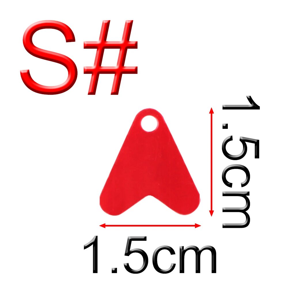 Пластиковые приманки рыбий хвост красный сердце S/M/L 1 (size s)