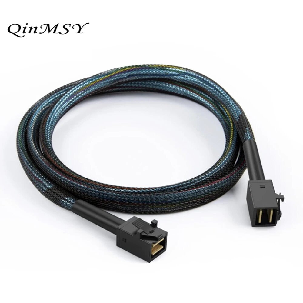 QinMSY черный SFF-8643 к SFF-8643 кабель для жесткого диска 2 м