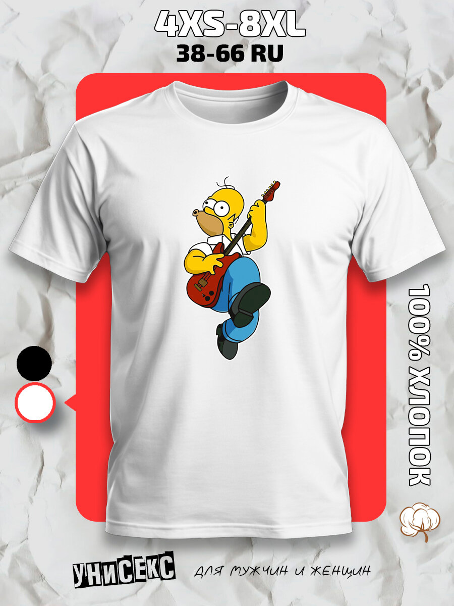 Футболка с принтом Симпсоны Гомер