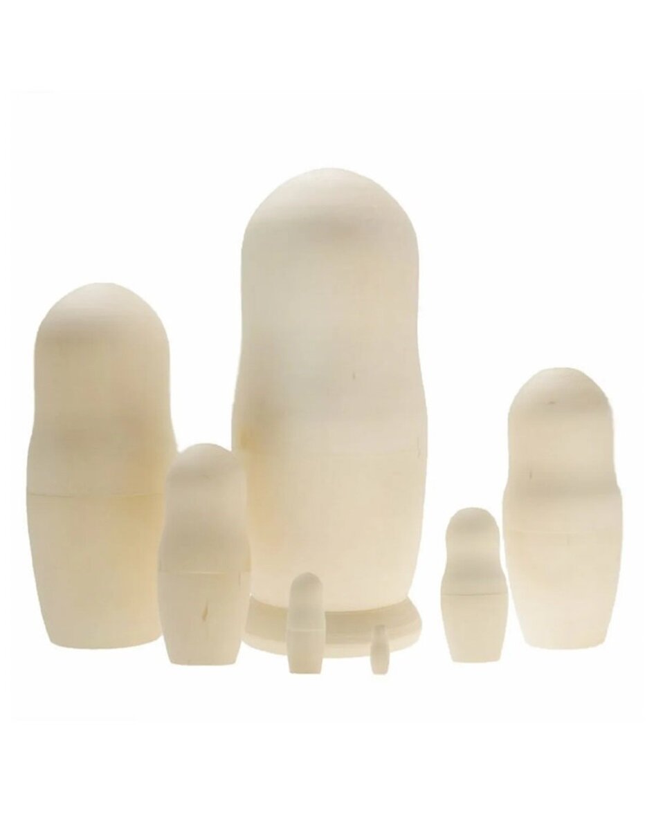 Матрешка РНИ, 7 в 1, под роспись Р45/756