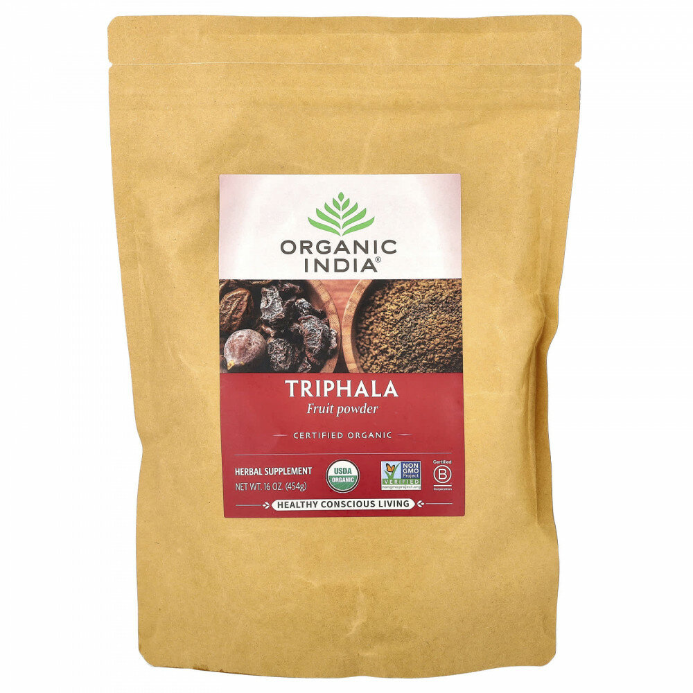 Organic India, трифала, порошок из плодов, 454 г (16 унций)