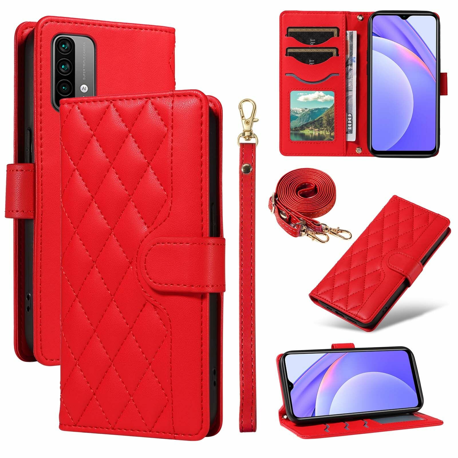 YIKATU Кожаный Чехол Для Redmi 9T/Xiaomi POCO M3 ( Редми 9T /Сяоми ПокоM3 ) С визитницей из экокожи, модный, против падения, подарочный, элитный, книжка