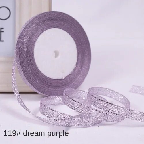 Лента органза 10 мм, 22 м, dream purple