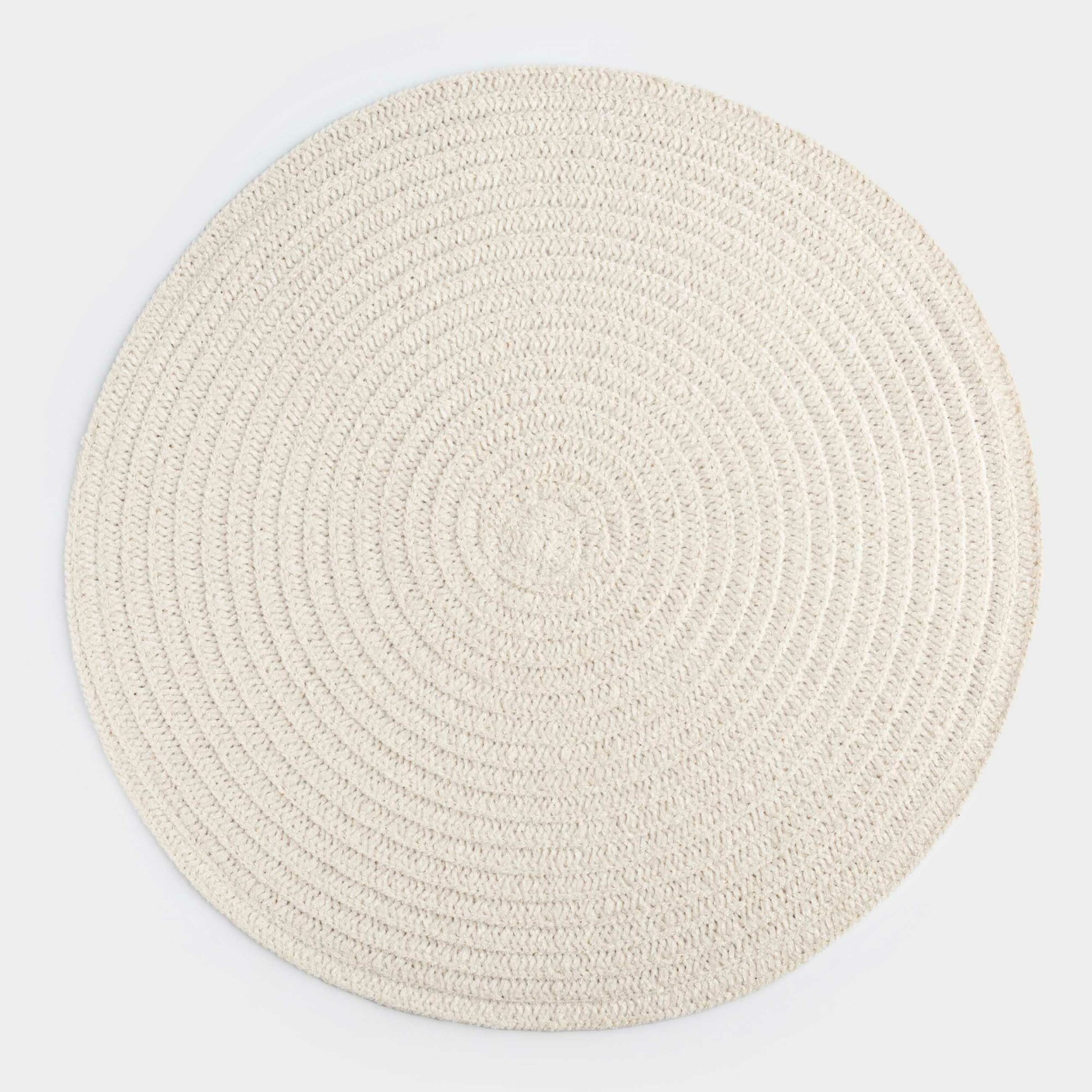 Салфетка под приборы, 38 см, шенилл, круглая, песочная, Chenill, Kuchenland