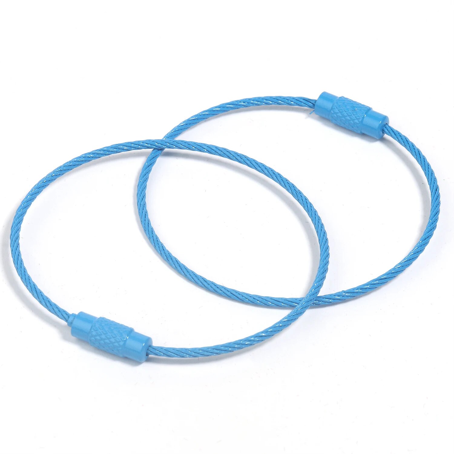 Брелоки AOHAYOOMQ из нержавеющей стали Голубой, Dark Blue