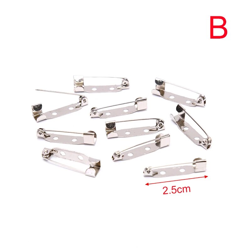 Основы для брошей из нержавеющей стали Safe Lock Brooch Pins 10 шт. as pic