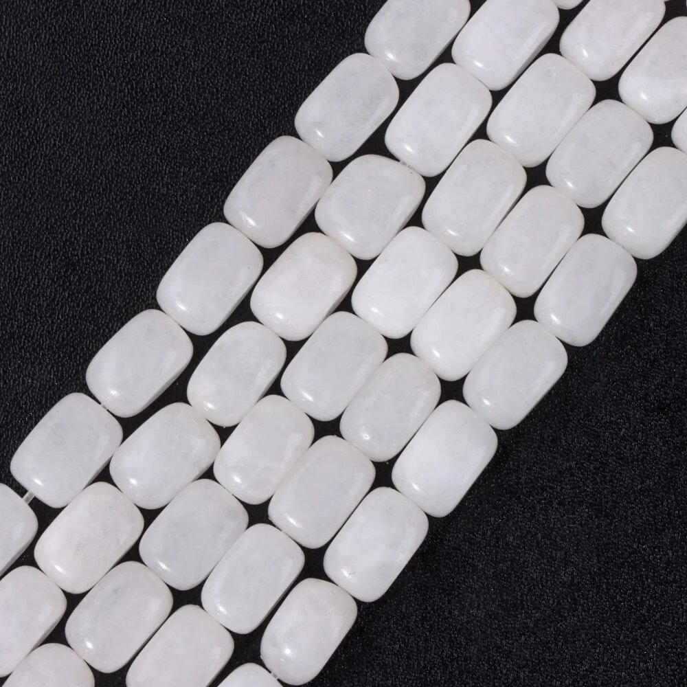 Белые бусины из нефрита Vinswet 8x12 мм About 28-30pcs