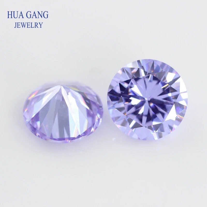 Бусины из кубического циркония Excellent Heart 1.0~20 мм Фиолетовый, 18.0mm-2pcs, lavender