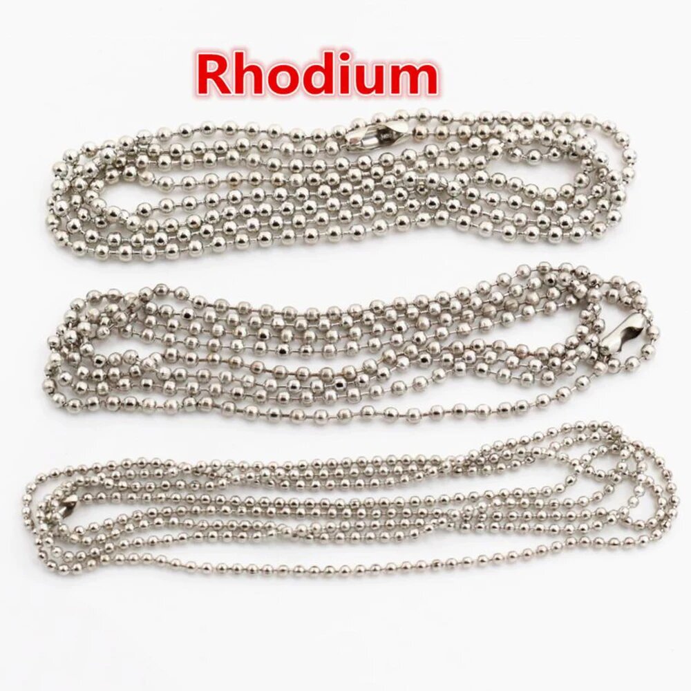 Шариковая цепочка Rhodium, 1.5mm