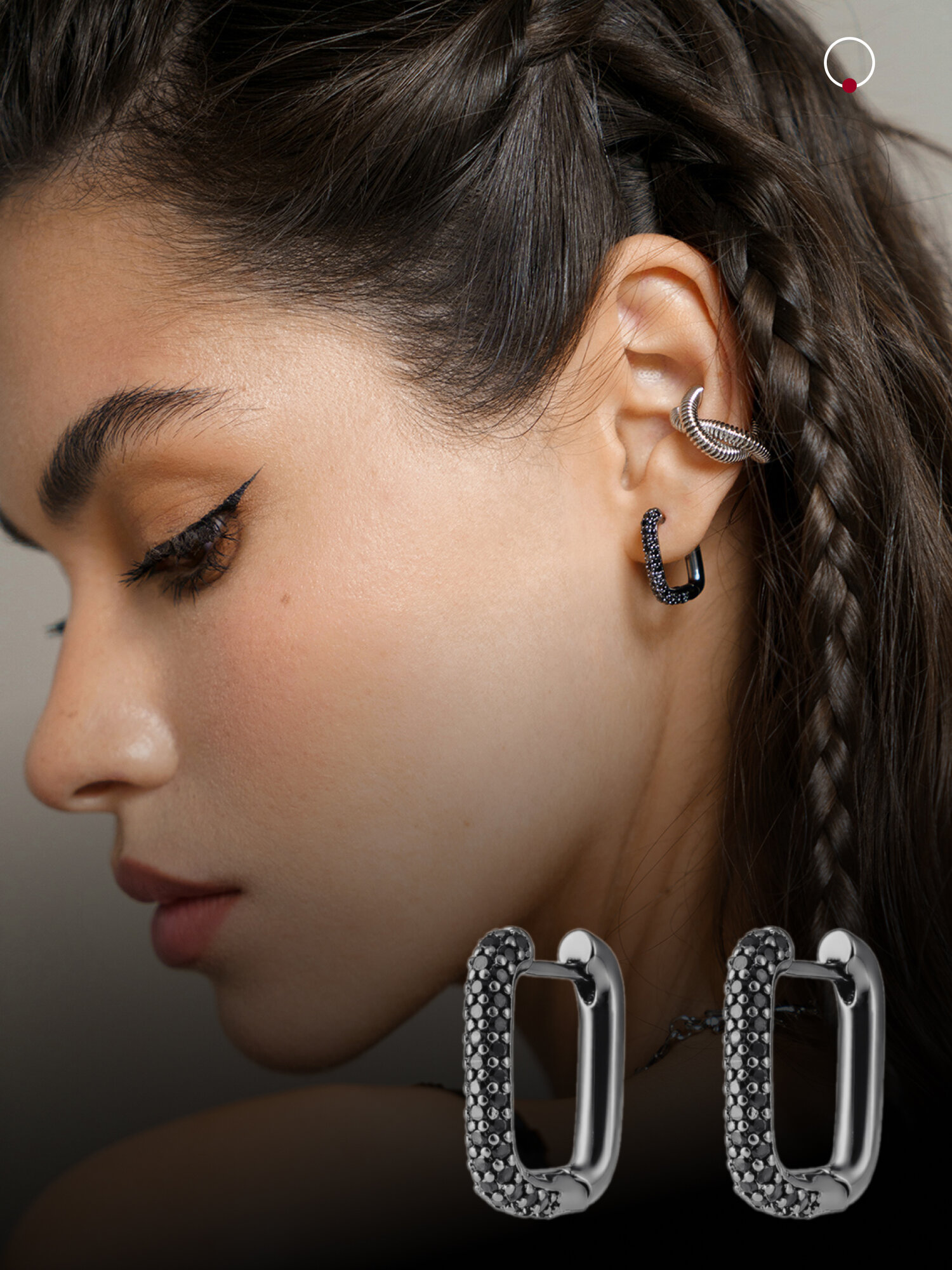 Серьги конго, кристалл