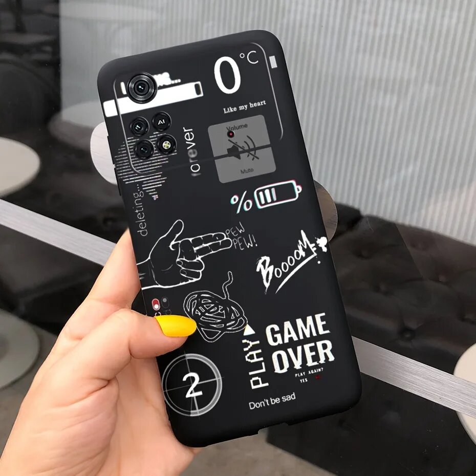 Чехол для Xiaomi Poco M4 Pro, чехол для телефона с милым рисунком карамельных цветов для Poco M 4 M4 Pro 5G 4G PocoM4, Мягкая силиконовая задняя крышка из ТПУ небесно-голубой, Poco M4 Pro 5G