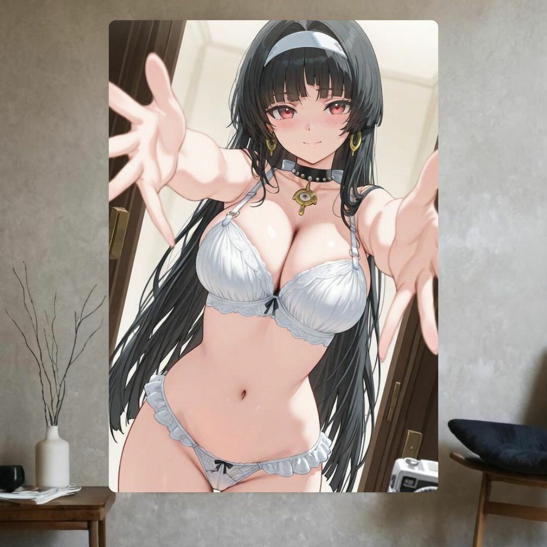 Картина на металле Аниме Девушка, 20*30см