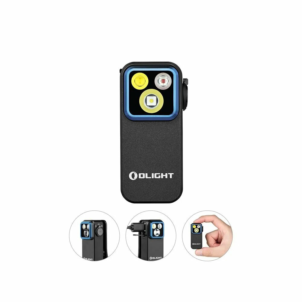 Фонарь Olight Oclip Pro, с тремя режимами освещения, дальность 120м, черный