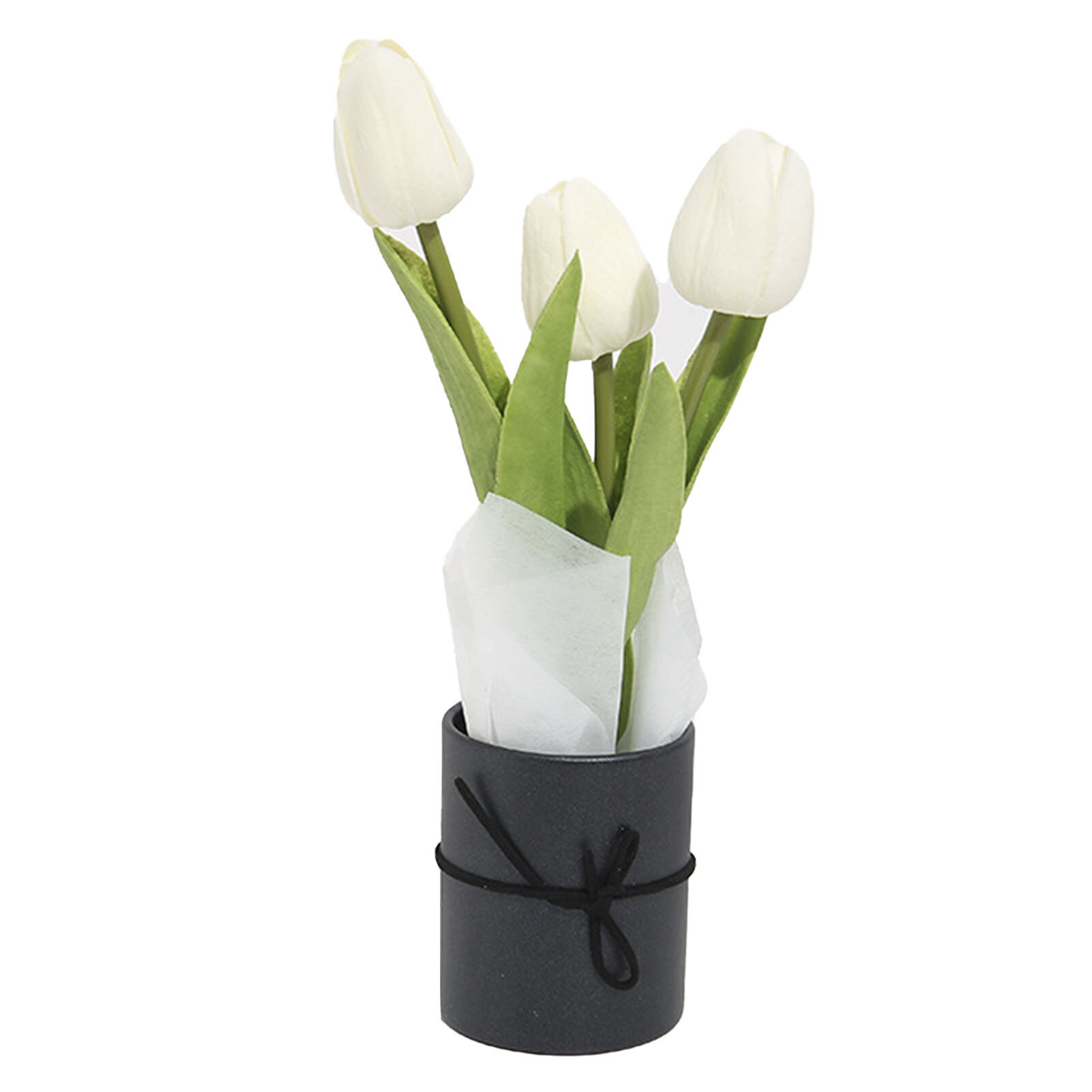 Букет тюльпанов своими руками, искусственные цветы ручной работы, настоящие на ощупь, букеты для свадебного украшения дома, черный материал