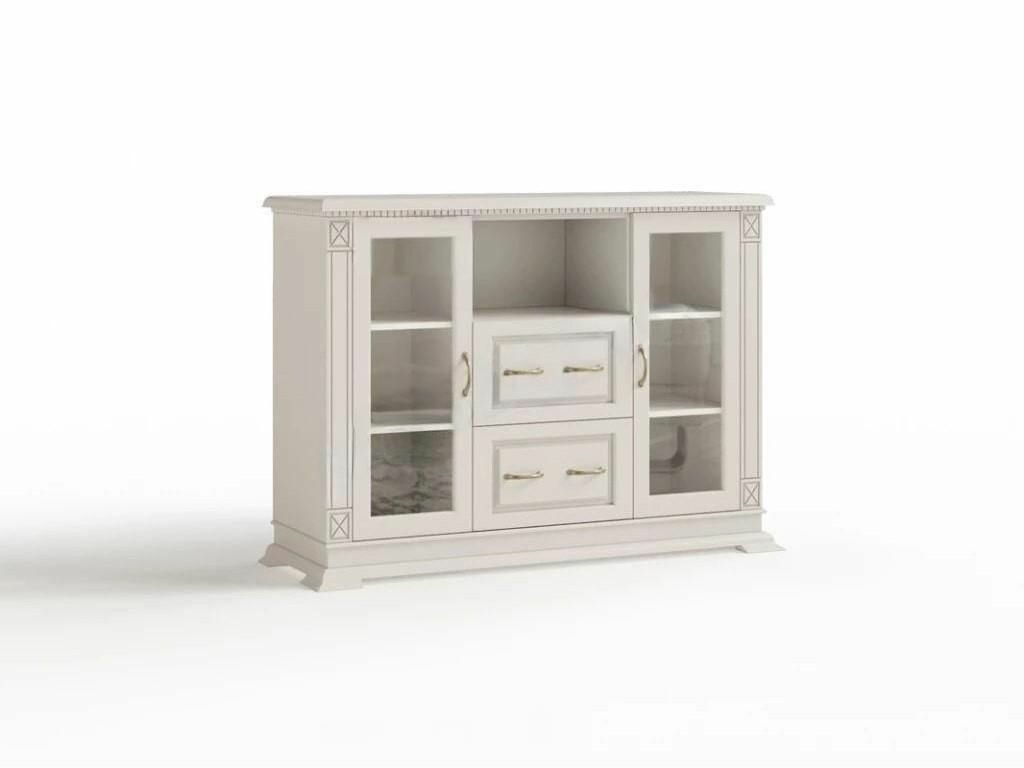 Комод Верди №240 из Массива сосны, 2 ящ, 130х45х100 см, классический орех 2