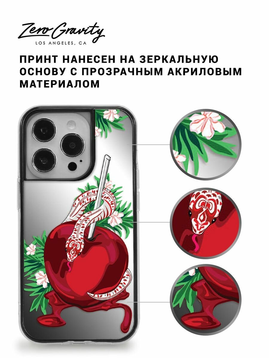 Зеркальный Magsafe чехол на IPhone 15 Plus 15 PRO MAX, 14 Plus 14 PRO MAX, RED AND WHITE, ZG 810042913196 — фото 1
