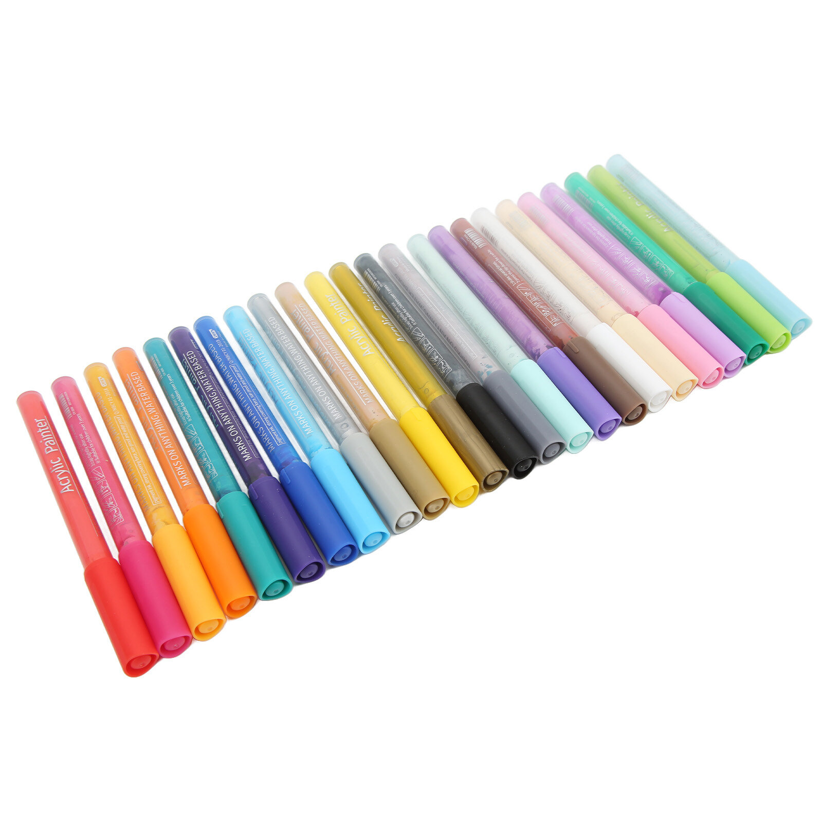 24 шт, маркеры для акриловой краски, многофункциональные, безопасные, нетоксичные, влагостойкие, быстросохнущие, яркие цвета, ручки для акриловой краски