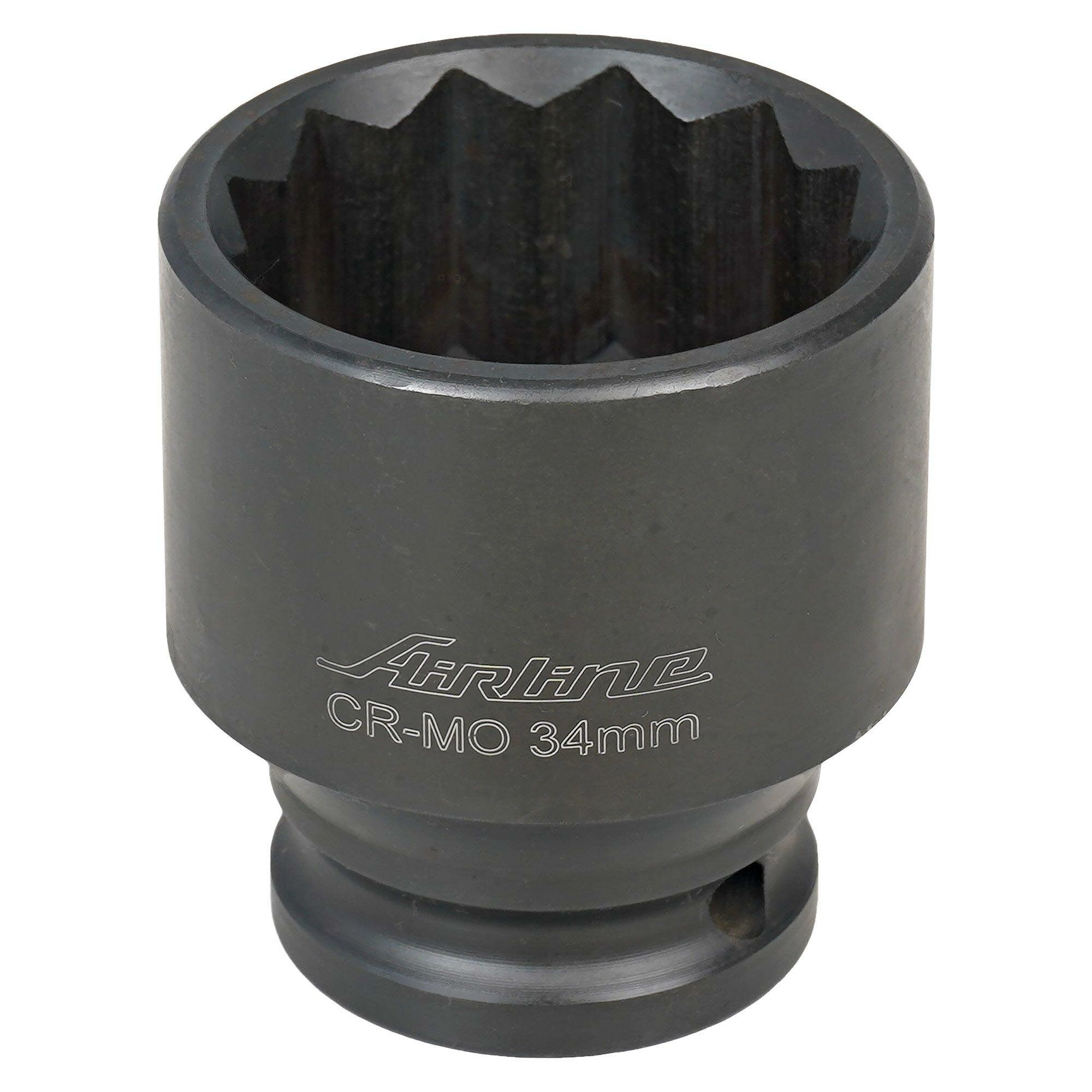 Airline головка ударная торцевая 1/2dr двенадцатигранная 34мм, l 50мм atis1248