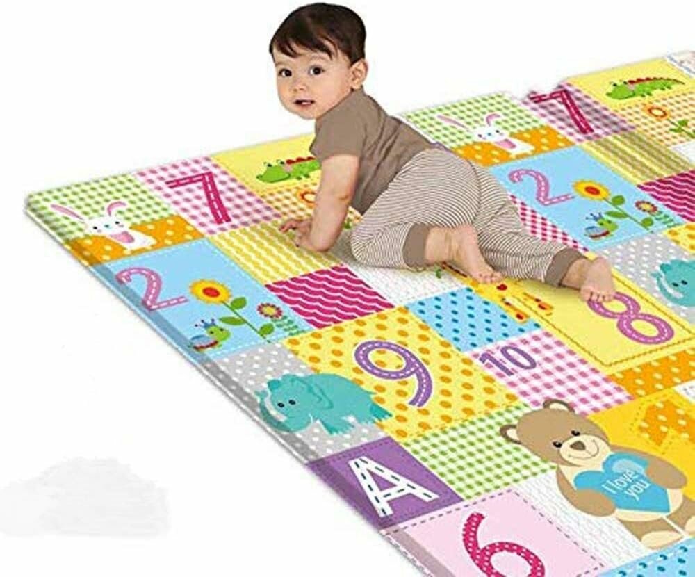 Мат для детей, Мат для игры мягкий пенопласт, Для игры или ползания, Детская комната на улице, 70 x 39 x 0.4 дюйма, 1 шт, Легкий для хранения, Водонепроницаемый, Легкий в уборке, Для пикника, Тренажерный мат, Для дома, Для путешествий
