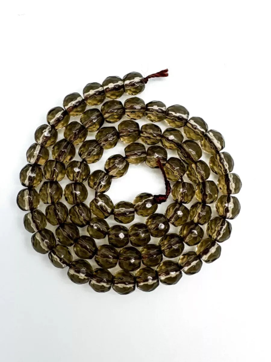 0268 Натуральный дымчатый кварц 6мм 1нить для аксессуаров A+