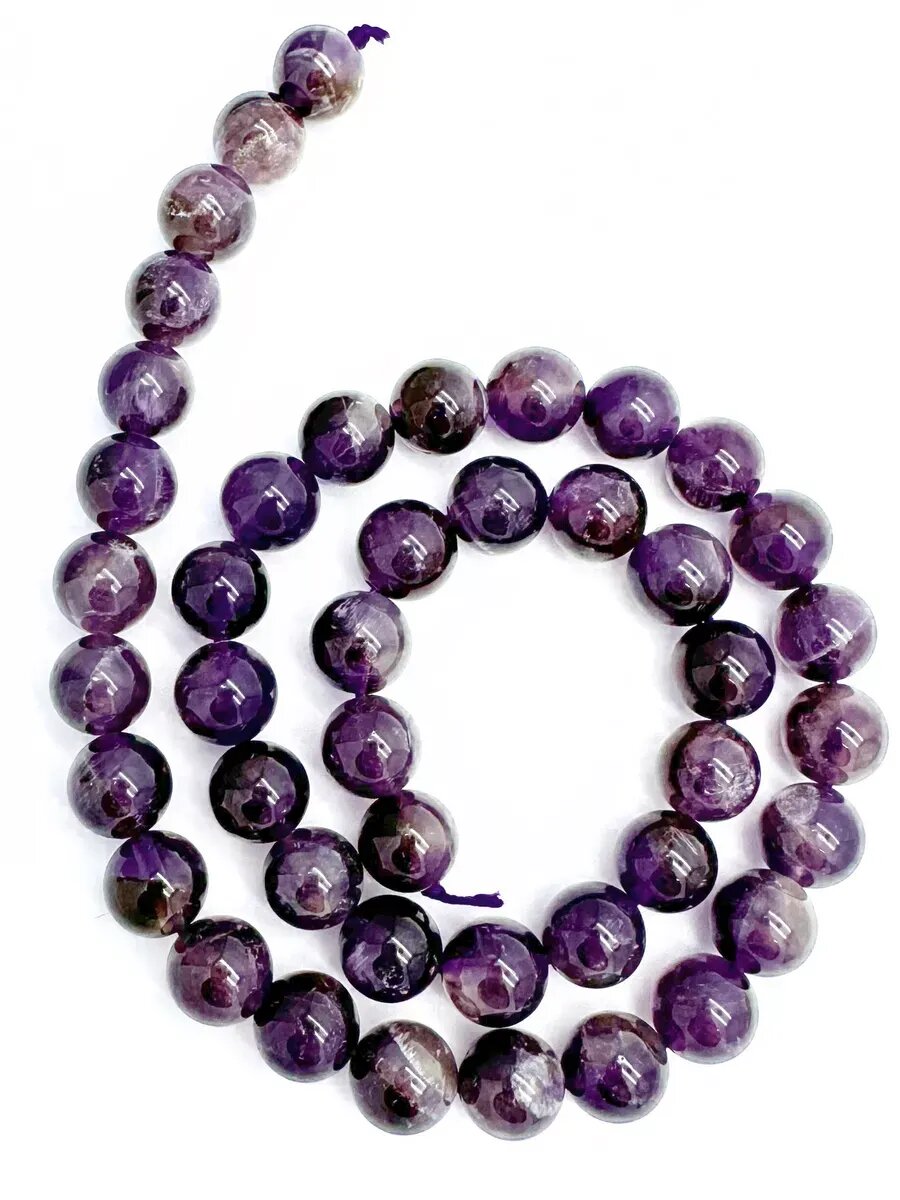 1001 Круглые бусины аметиста для рукоделия 8 мм 1 нить люкс