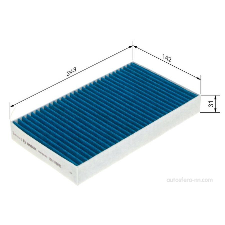 BOSCH 0986628583 Фильтр салонный 1шт Filter+Pro (антиаллергенный, угольный) TESLA Model 3/Model Y 19-