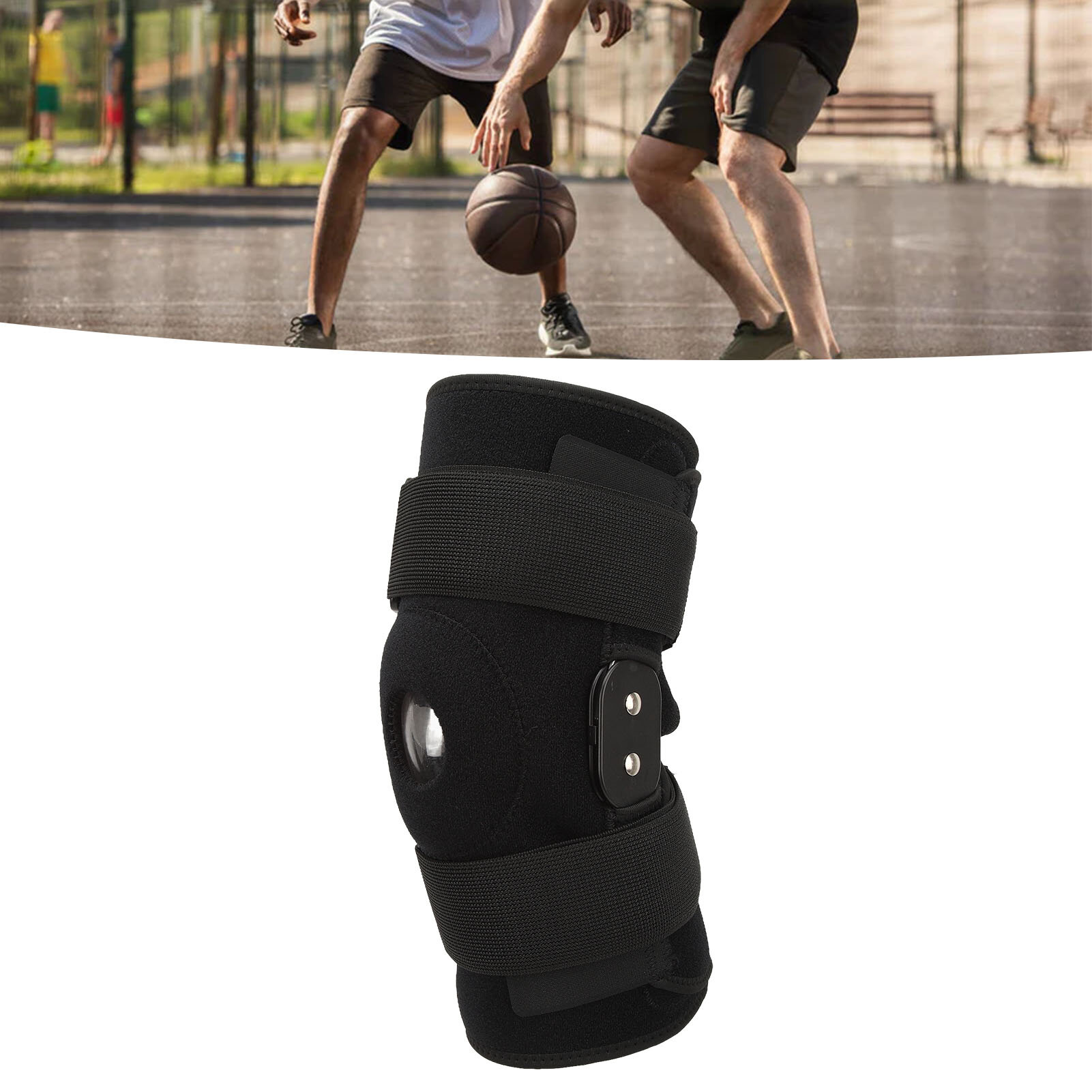 Шарнирный коленный бандаж, 2 алюминиевые опорные полоски, мягкая прокладка, прочные наколенники для восстановления суставов