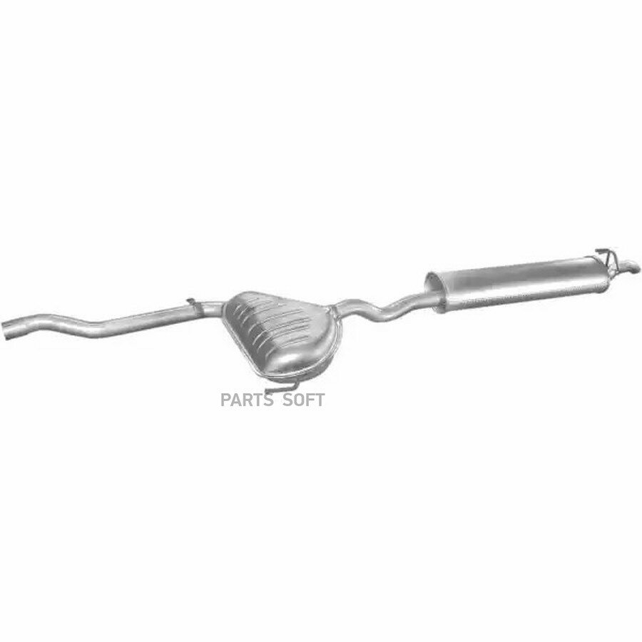 Глушитель средняя+задняя часть Lancia Dedra 1.8i, 2.0i, 1.9D 89-94 от официального дистрибьютора, POLMOSTROW, артикул 3289