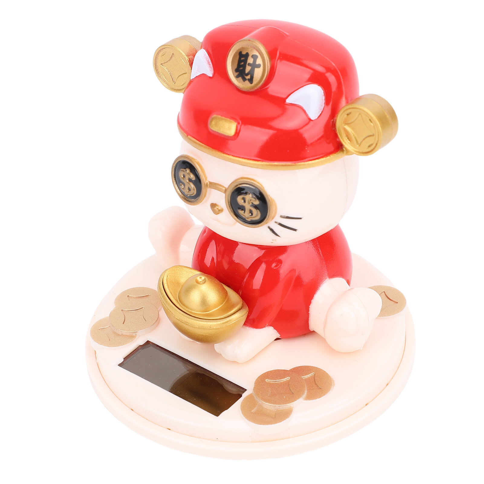 Lucky Fortune Cat, светочувствительный автоматический кивающий кот на солнечной батарее, украшение для гостиной, прихожей, обувной шкаф