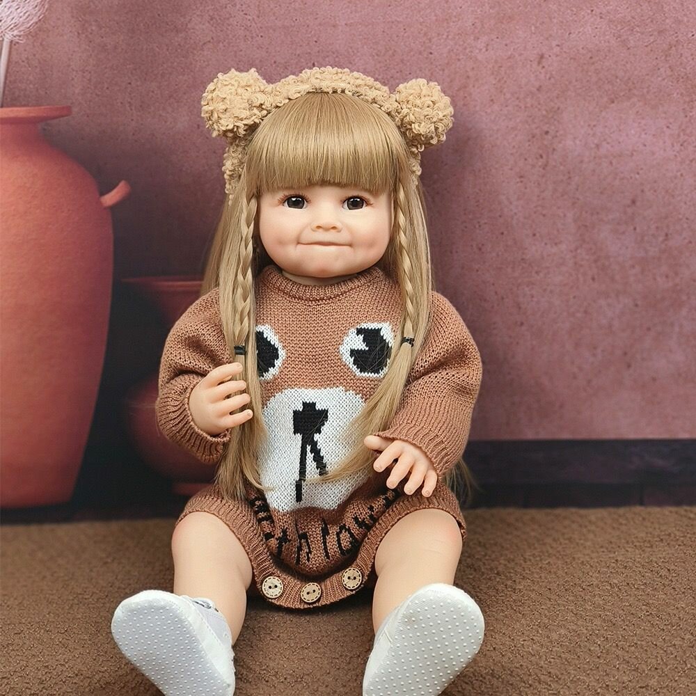 Кукла реборн говорящая большая 55 см / подарок для девочки