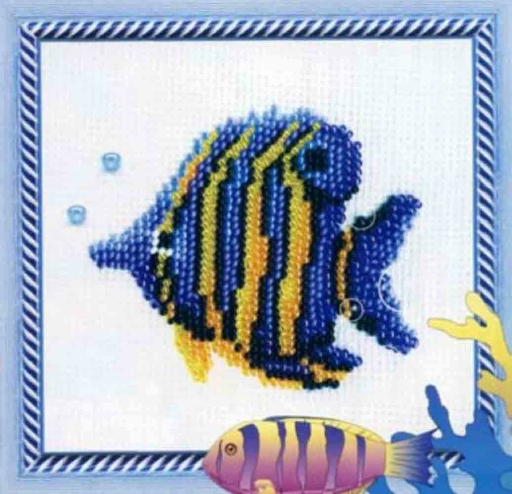Чаривна Мить А-057 Набор для вышивки крестиком Рыбка синяя