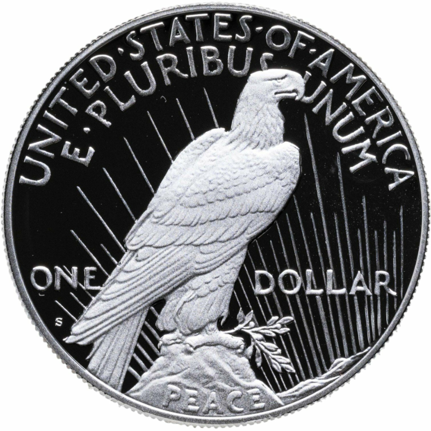 США 1 доллар 2025 S "Peace dollar мирный доллар" в футляре с сертификатом, Серебро 999, в сохранности Proof