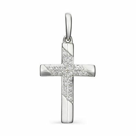Подвеска, серебро, 925 проба, фианит