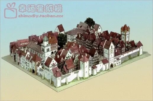 3D бумажная модель города GRAPMAN, цвет 01