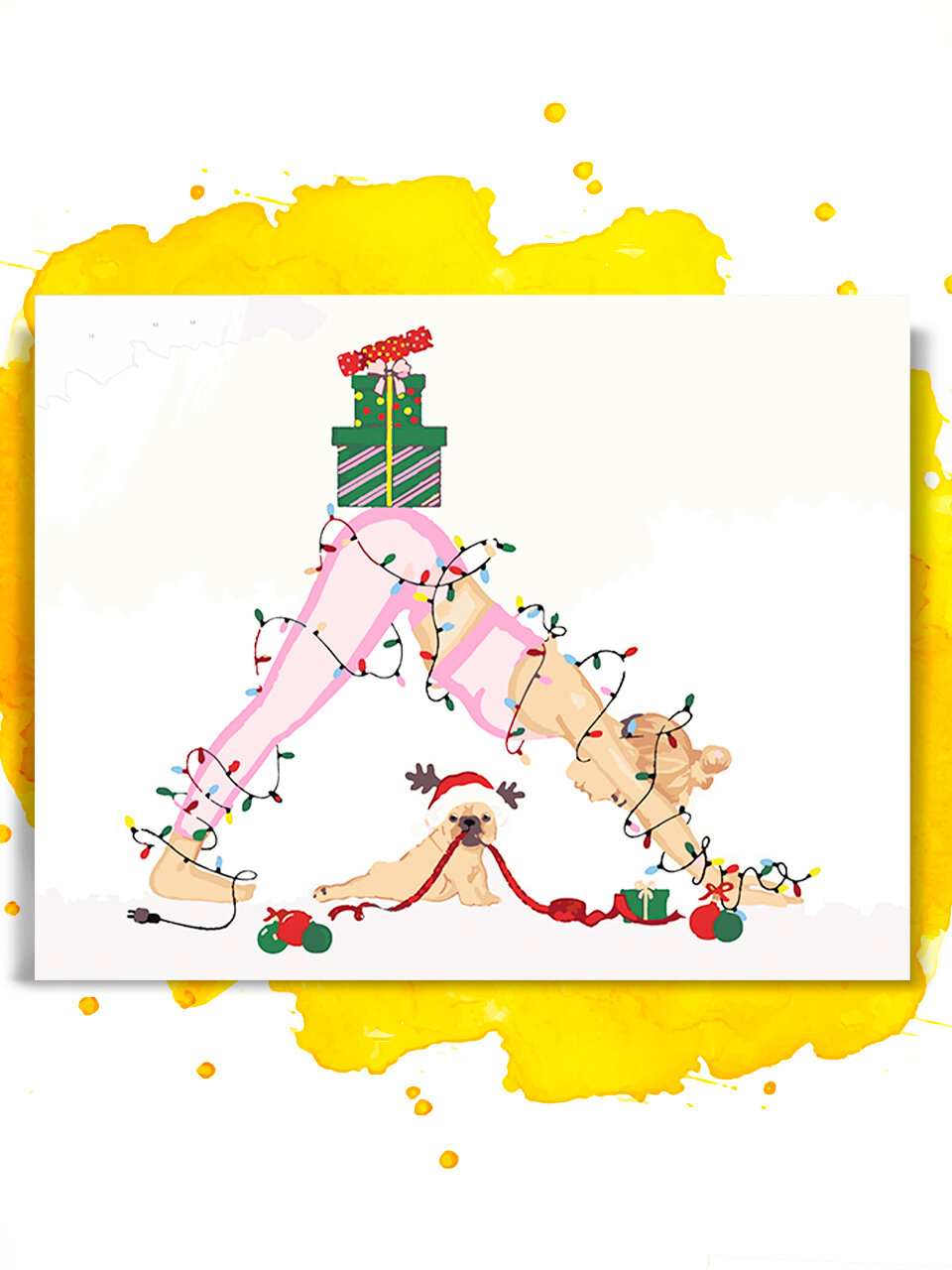 Картина по номерам на холсте New Year yoga, 40 х 50 см