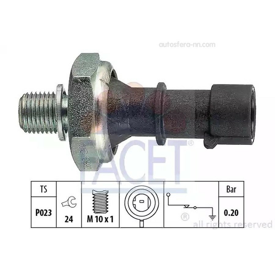 FACET 70170 Датчик давления масла OPEL ASTRA J 1.7 CDTI (08) 10/11-10/15
