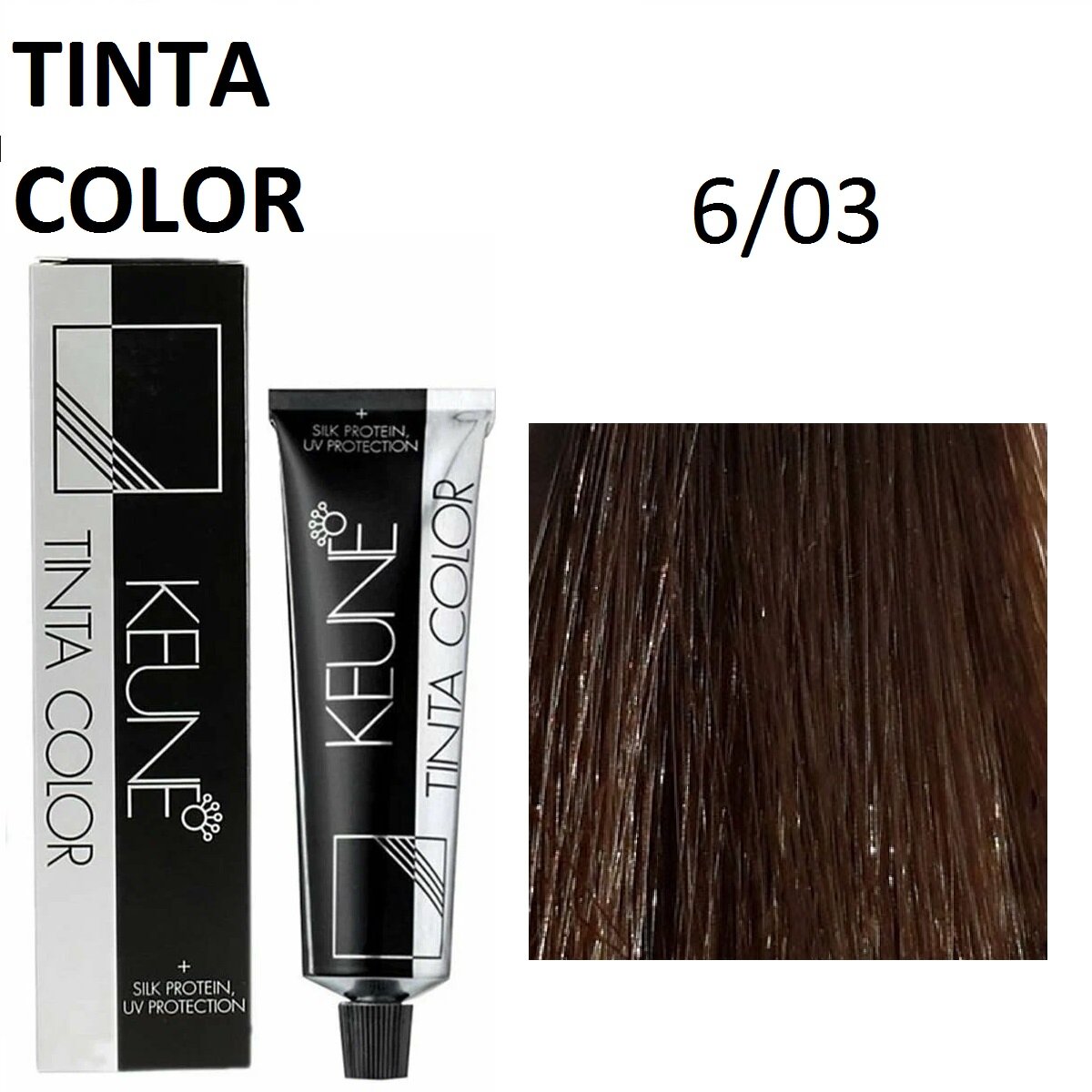 Keune Tinta Color 6.03 стойкая краска для волос, Темный Кофейный Блондин 60 мл