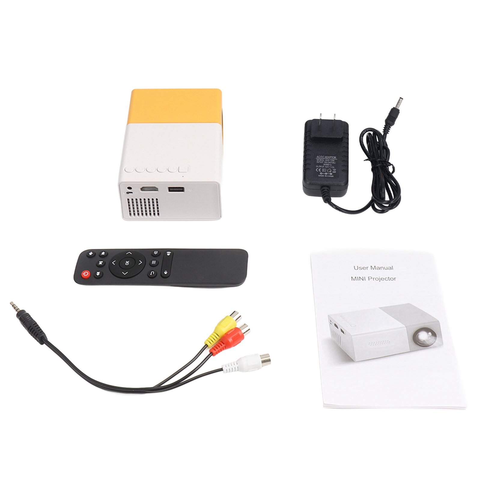 Портативныйпроекторсбольшимэкраном24-60дюймовиразрешением1920x1080длядомашнегоиуличногокинотеатра.