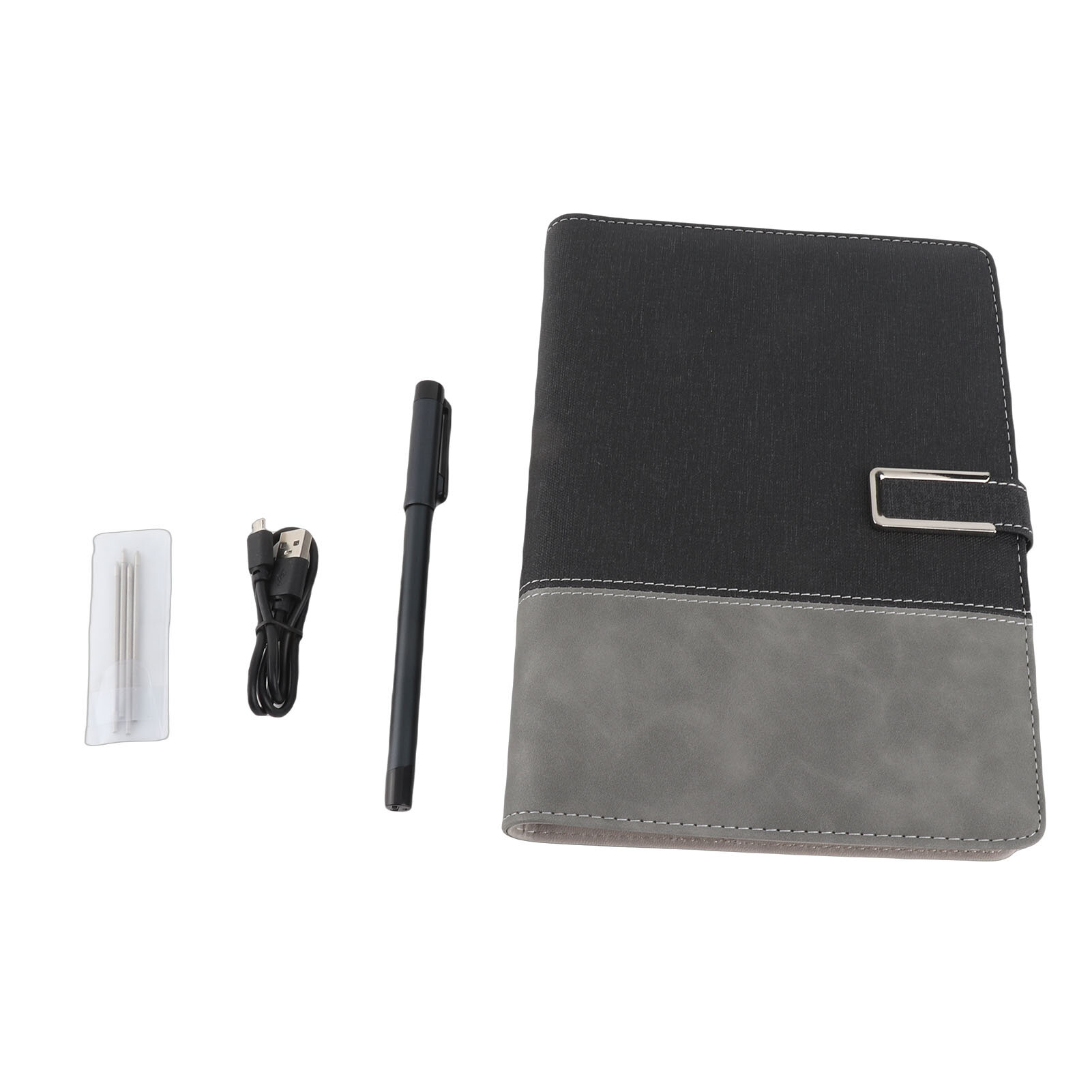 Smart Pen Notebbook Set Bluetooth 5.0 Цифровой ноутбук с 3 в 1 в реальном времени синхронизация Smart Pen для изучения черно -серого