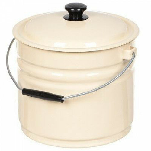 Ведро эмаль 12Л Ц/ШТ С/КР слоновая без декора КМЗ