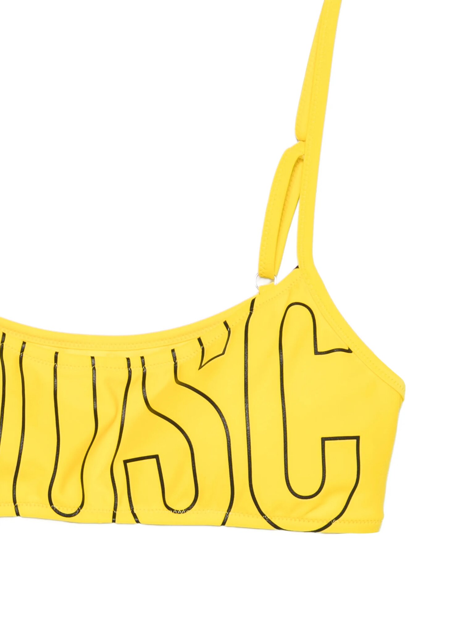 Купальник MOSCHINO Logo-print bikini top, размер 44, yellow — фото 1