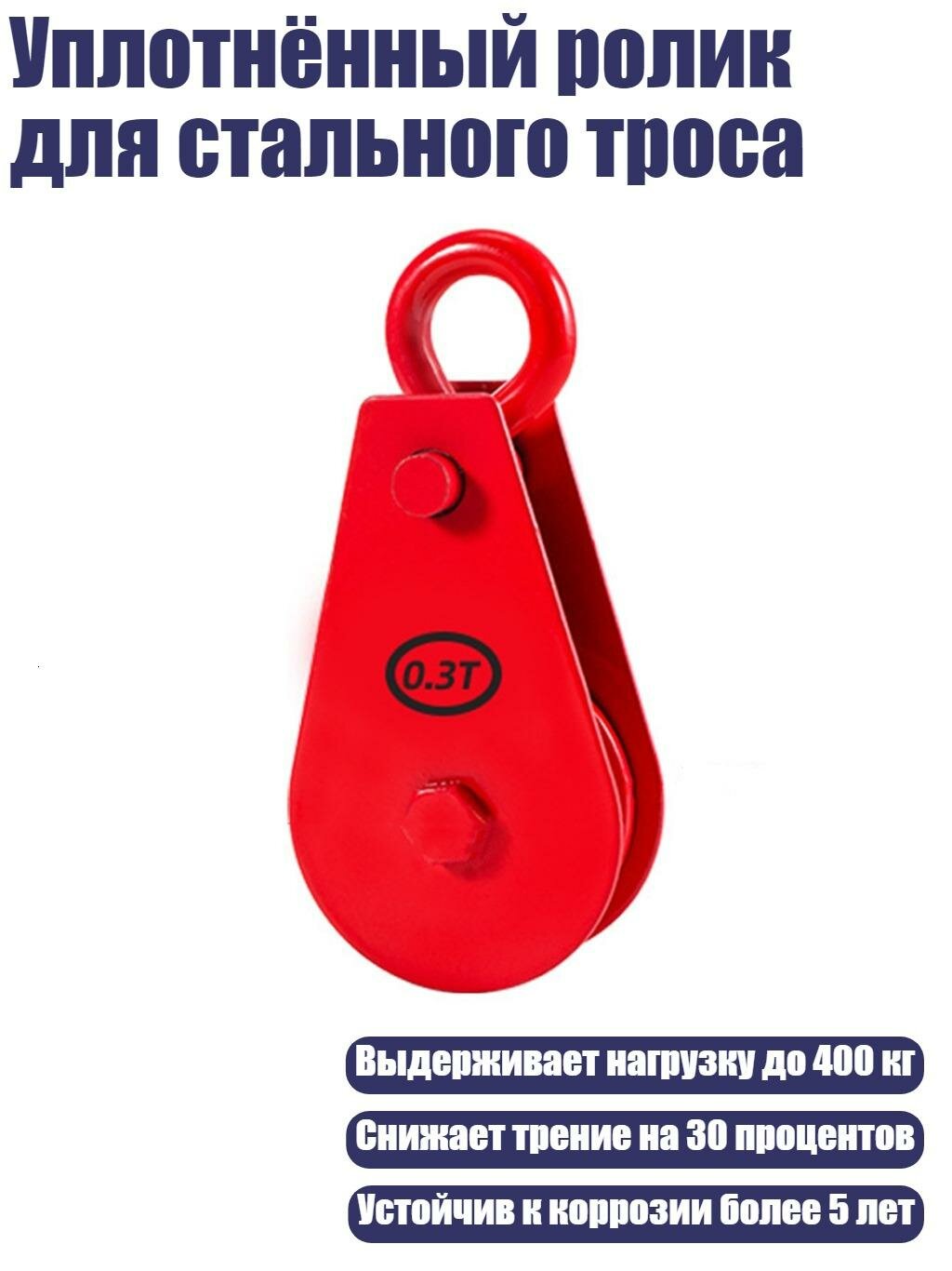 Уплотнённый ролик для стального троса, 0.3t