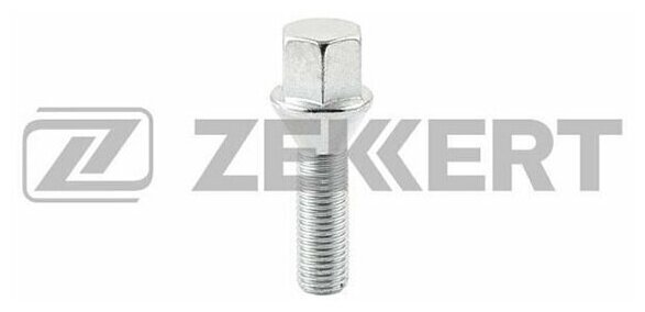 Болт колесный конус M12 x 1,5 длина резьбы 33 ключ 17 Цинк. Комплект - 16 шт.