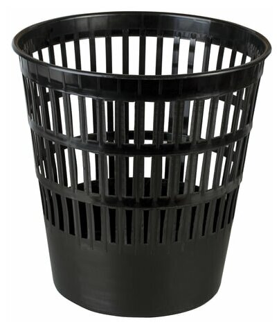Корзина для бумаг большая, 16 л, сетчатая, черная, BRAUBERG-MAXI, 231165 (цена за 1 ед. товара)