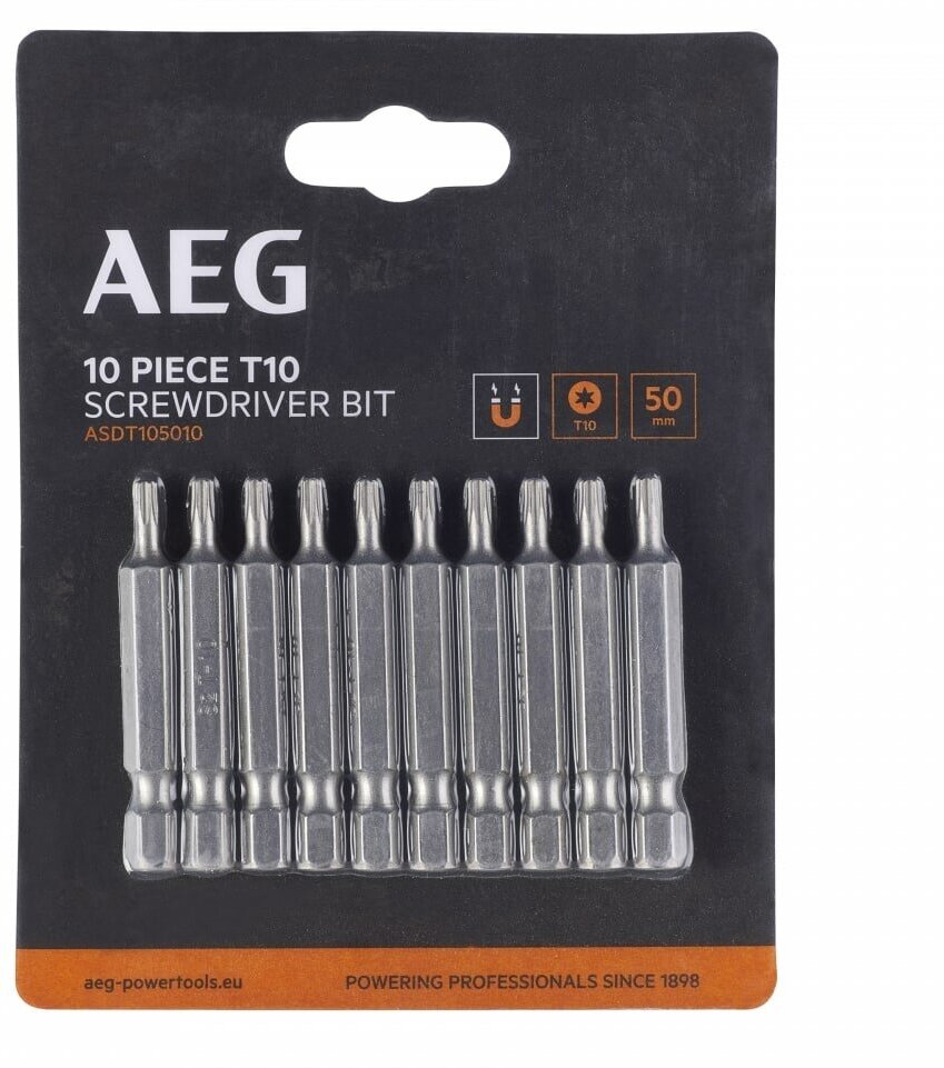 Биты 10 шт, T10, 50 мм AEG ASDT105010 4932479521