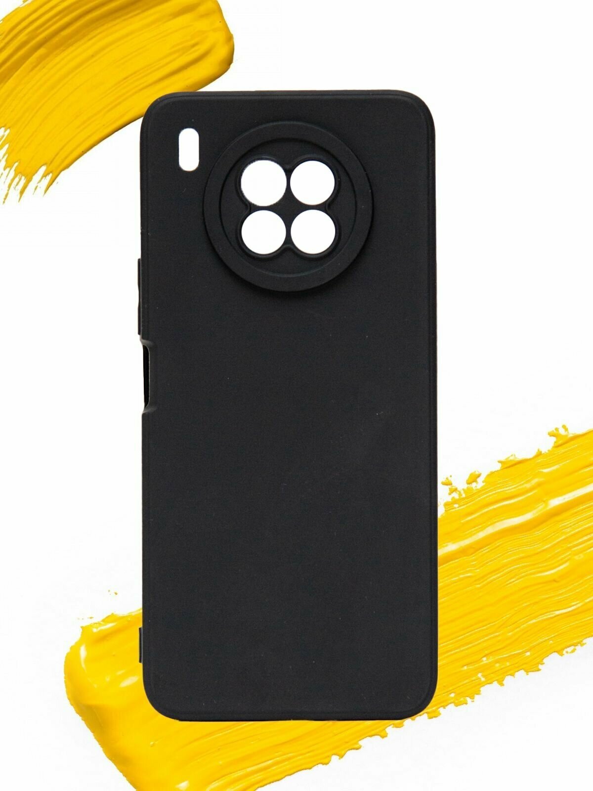 Чехол для Honor 50 Lite / чехол на хонор 50 лайт с защитой камеры черно-серый