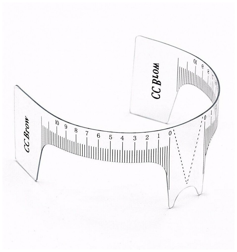 Линейка для бровей с вырезом для носа Lucas Cosmetics