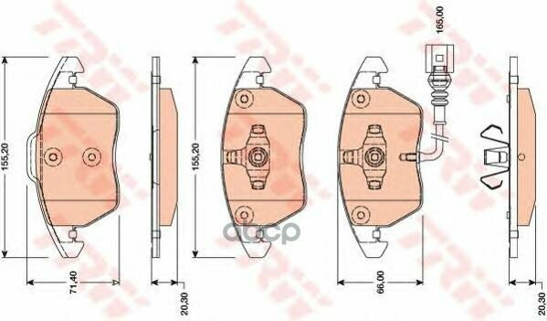 Колодки тормозные дисковые TRW арт. GDB1807