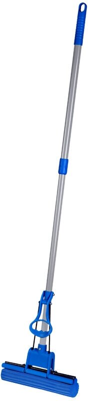 Швабра самоотжимная OfficeClean Professional с губ. насадкой, ПВА 27см, ролик. отжим, телеск. ручка 70-125