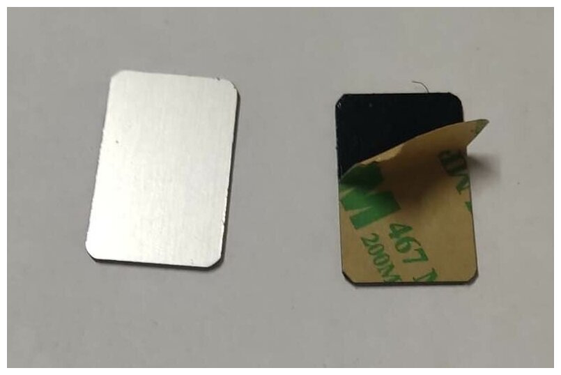 Шильдик, алюминий, 27x17 мм, глянцевый и матовый, белый, IP20